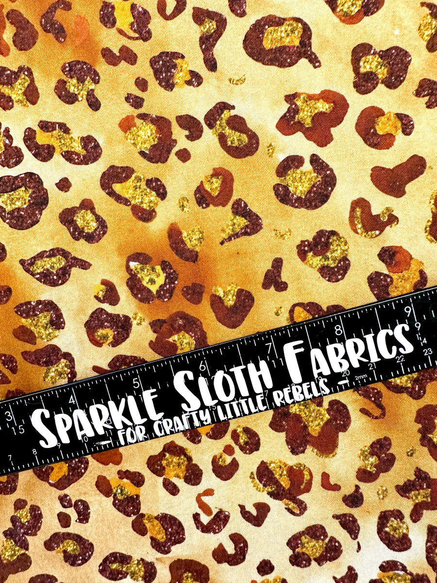 Animal Print - Gold Glitter Leopard – Sparkle Sloth